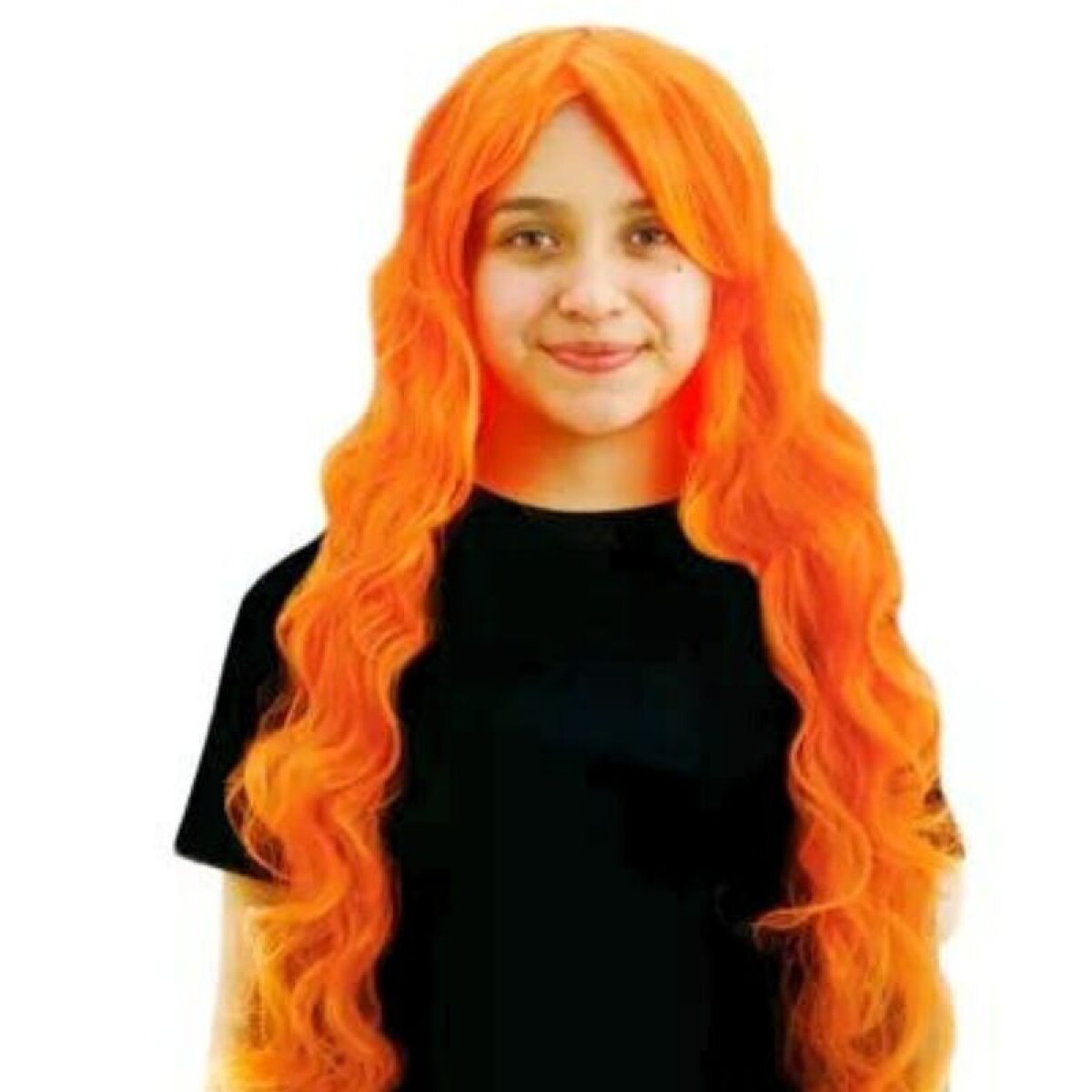 Peluca Larga con Ondas - Naranja — Casa Fessta