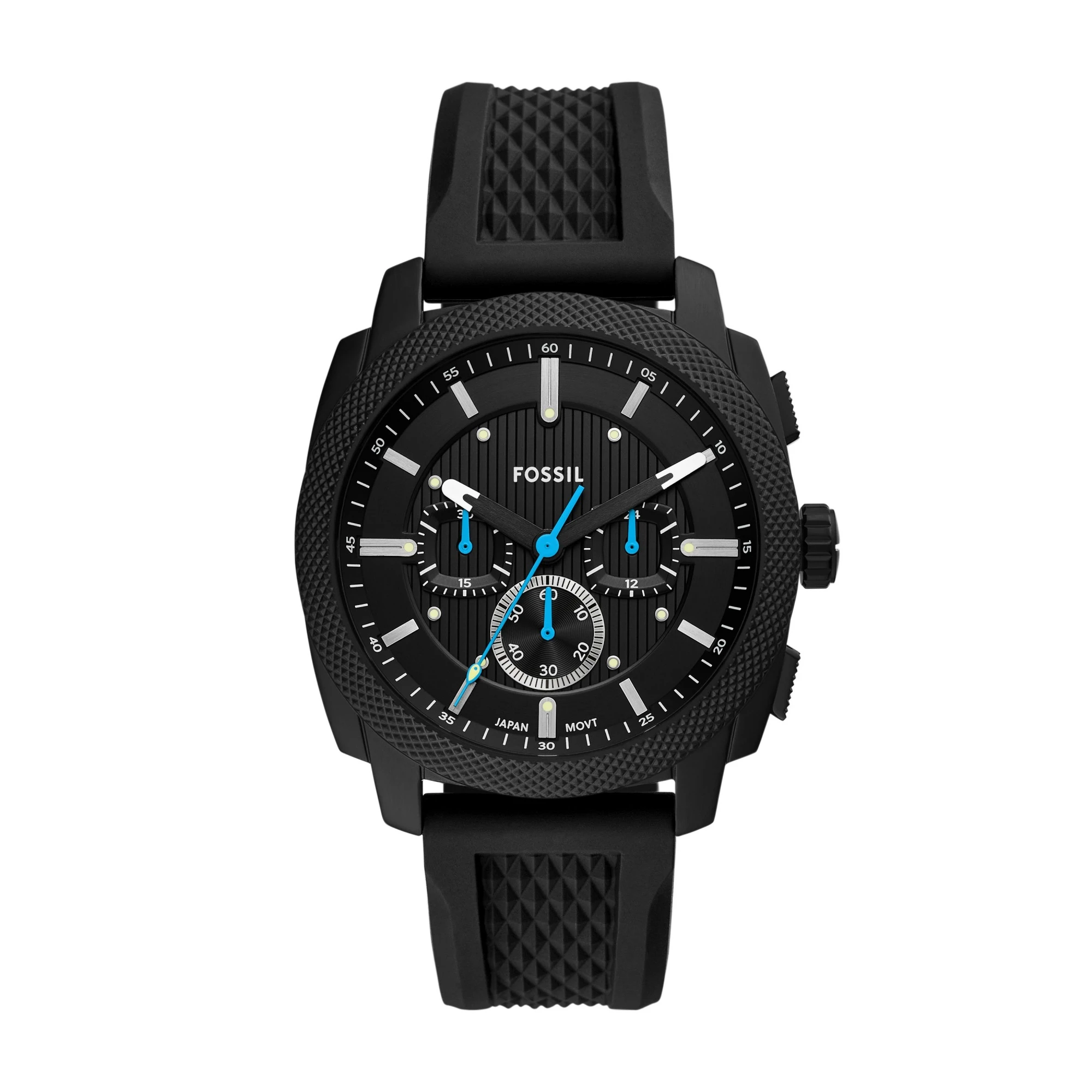Reloj FOSSIL MACHINE Cuero Negro Esfera 42mm — WatchMe