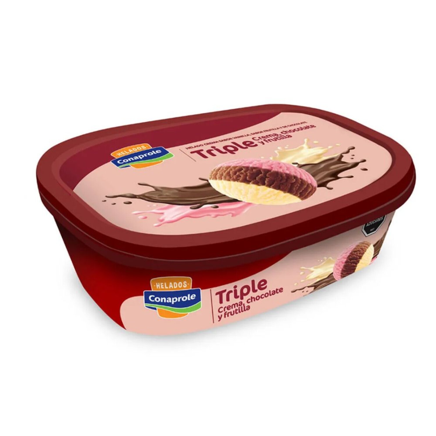 HELADO CONAPROLE 1L TRIPLE CREMA CHOCOLATE FRUTILLA — Hola Congelados