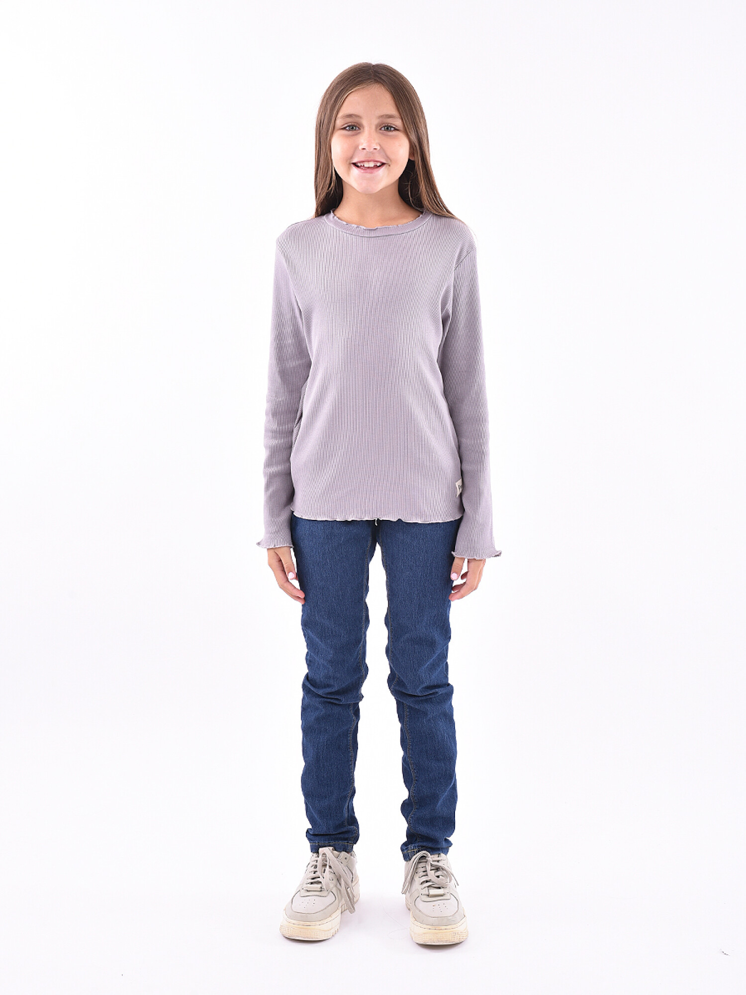 REMERA SOFIA - GRIS CLARO — Guapa