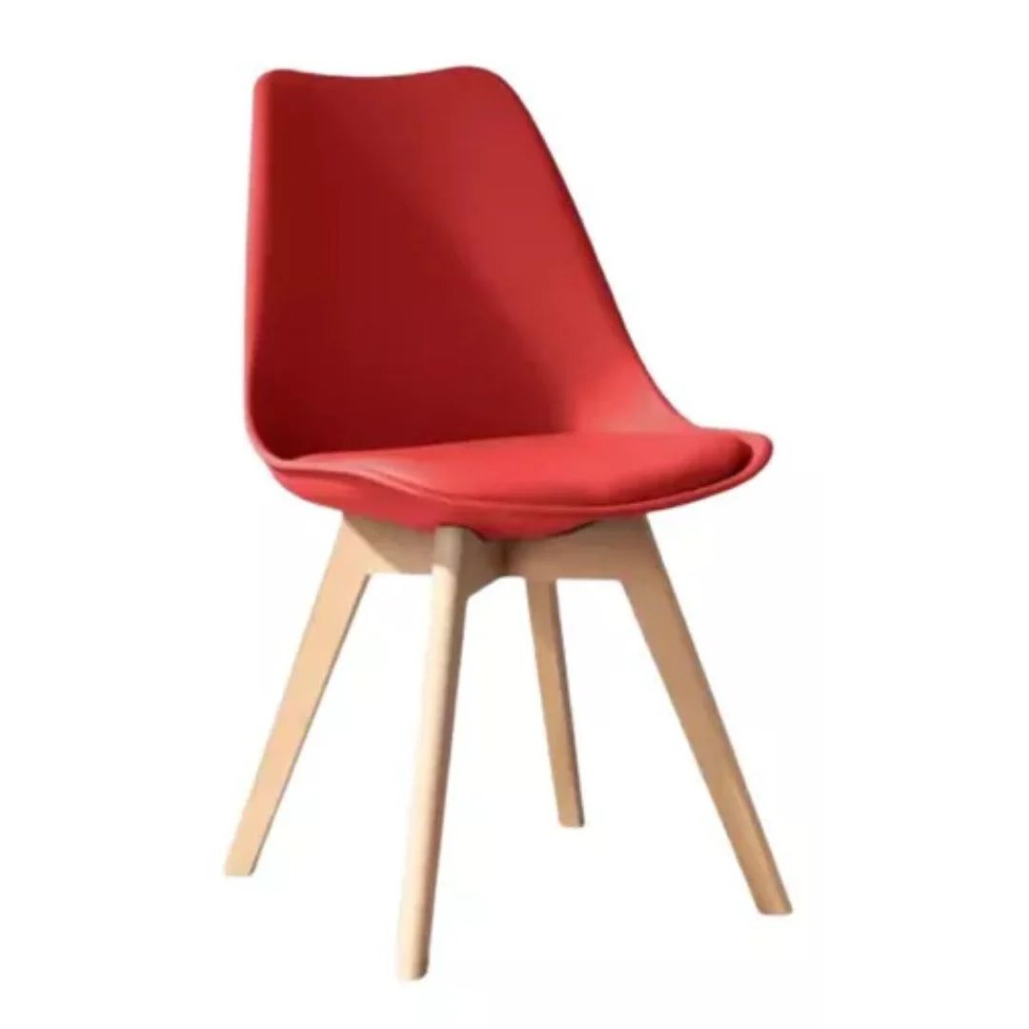 SILLA EAMES TAPIZADA ROJA — Nicolini