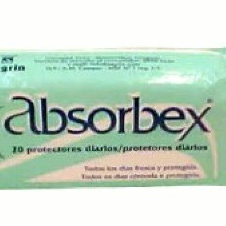 PROTECTORES DIARIOS ABSORBEX 20 UNIDADES S/PERFUME VERDE — El Clon