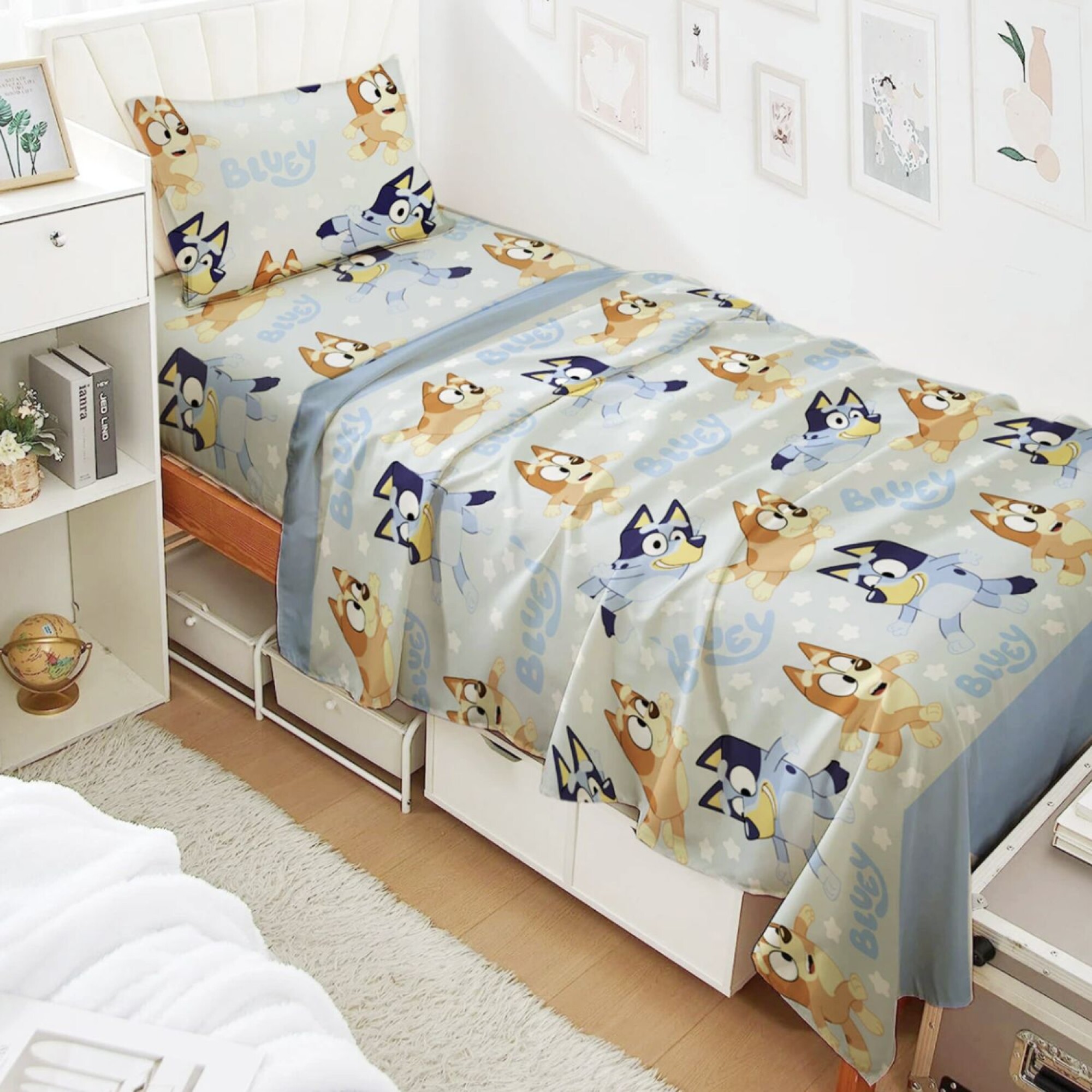 Juego de Sábanas Bluey Infantil 1 plaza - Bluey — Electroventas