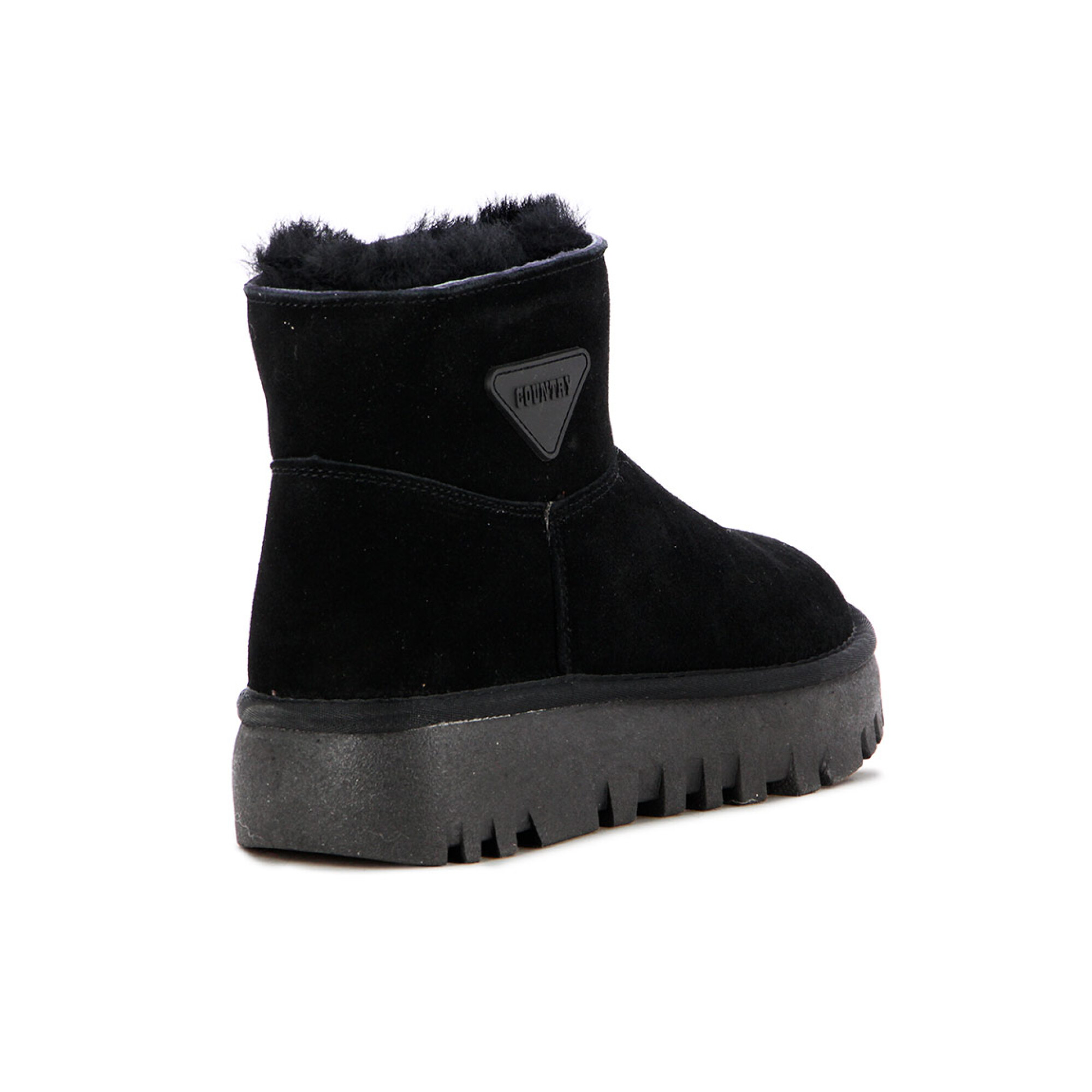Country Pantubota Cuero / Lana Natural - Dama - Negro - Negro — Macri