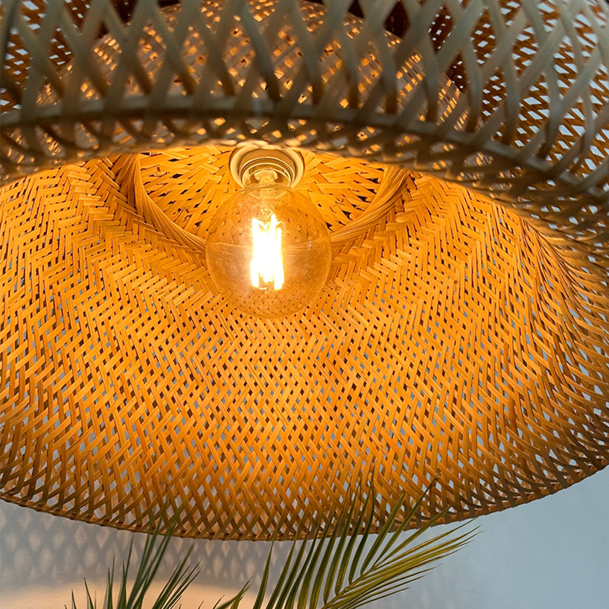 Lámpara colgante bambú Ø60cm altura 120cm - IX9137 — Fivisa