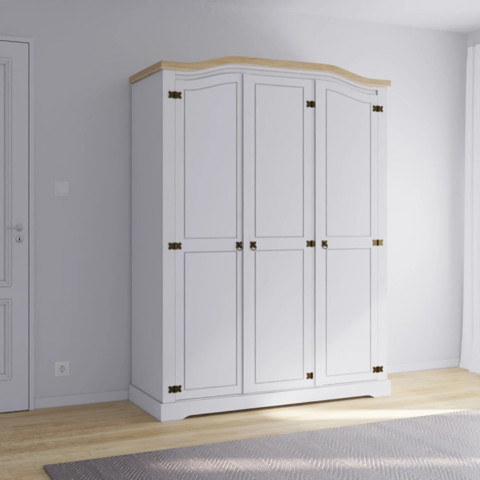 Ropero Mexicano 3 Puertas Blanco 100% Madera — Albanes
