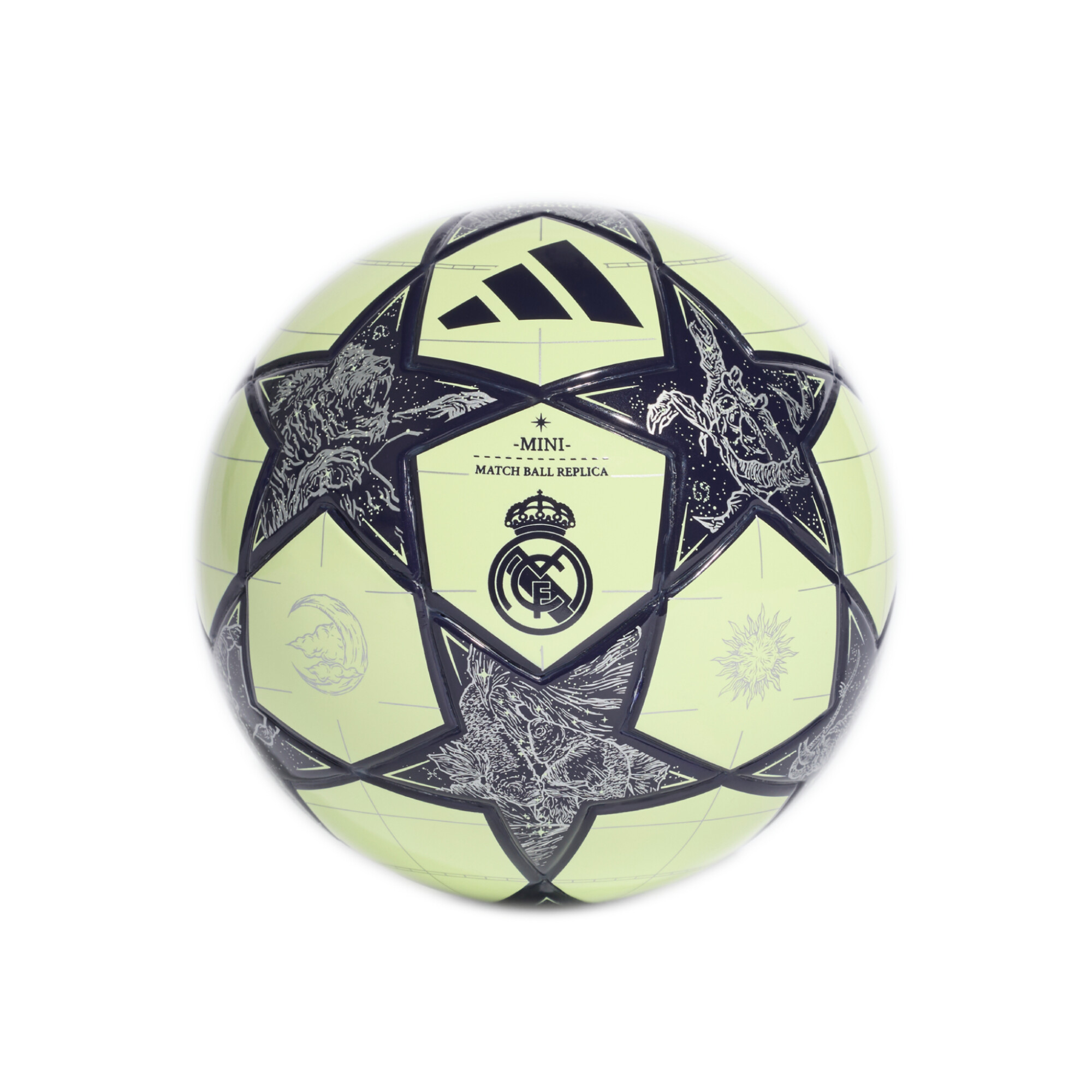 MINI PELOTA adidas UCL REAL MADRID - Lime & Black — Global Sports