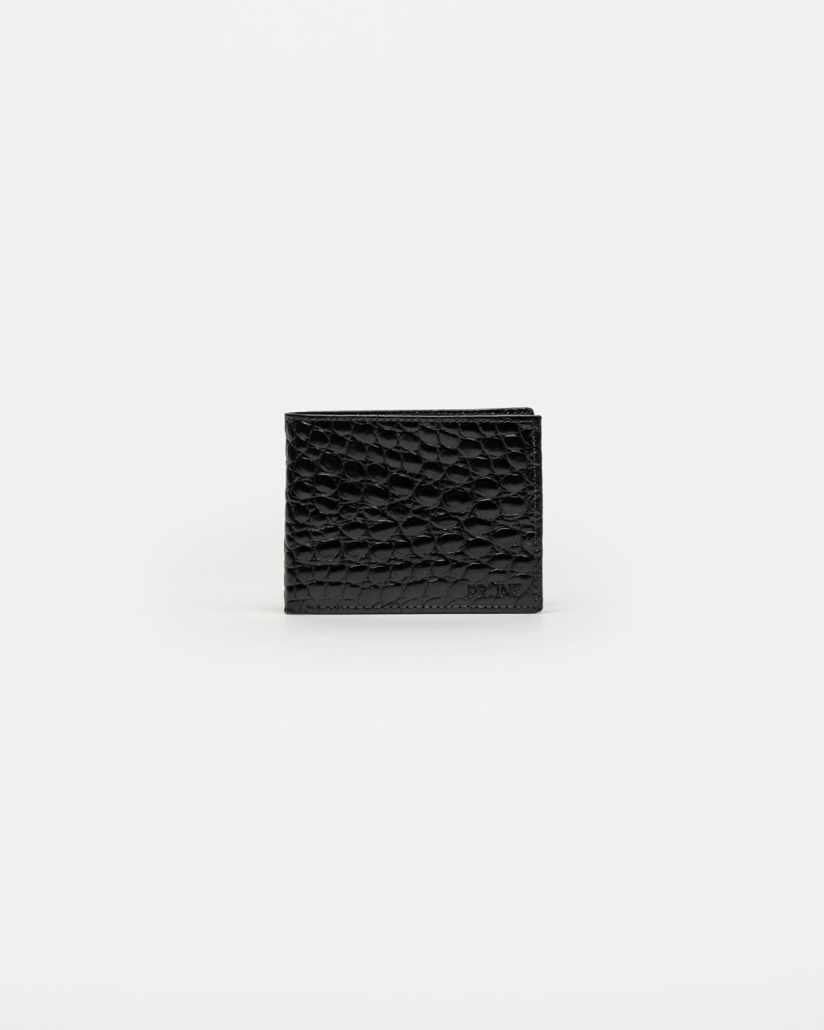 Billetera De Hombre Bernard En Cuero Croco Satinado Croco Shine - Negro ...