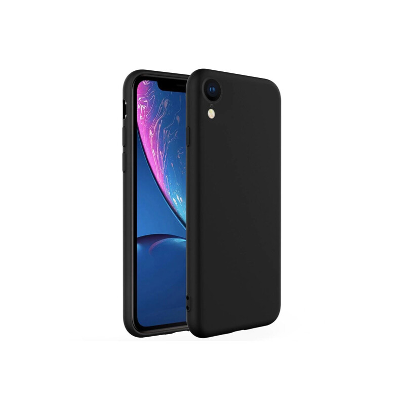 Protector iPhone Xr engomado color negro — Cellular Center
