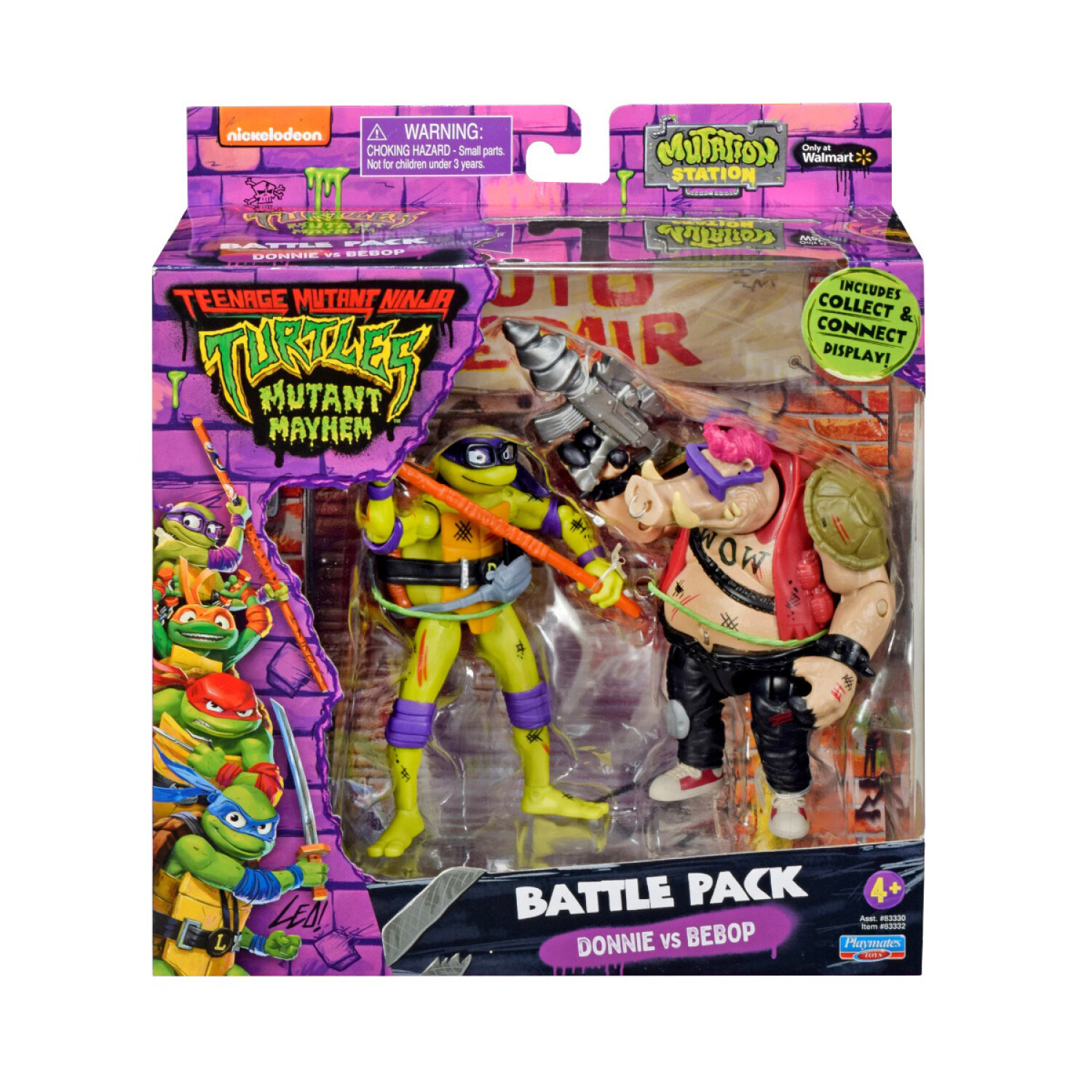 Tortugas Ninja Figura Articulada + Villano 11cm + Accesorios - Donnie ...