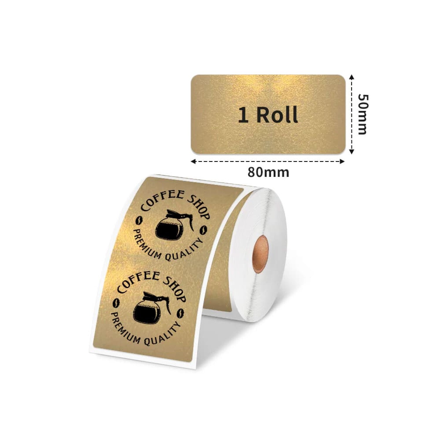 Etiqueta Dorada 50mm*80mm para impresora M110 100 uds. — Buho Store