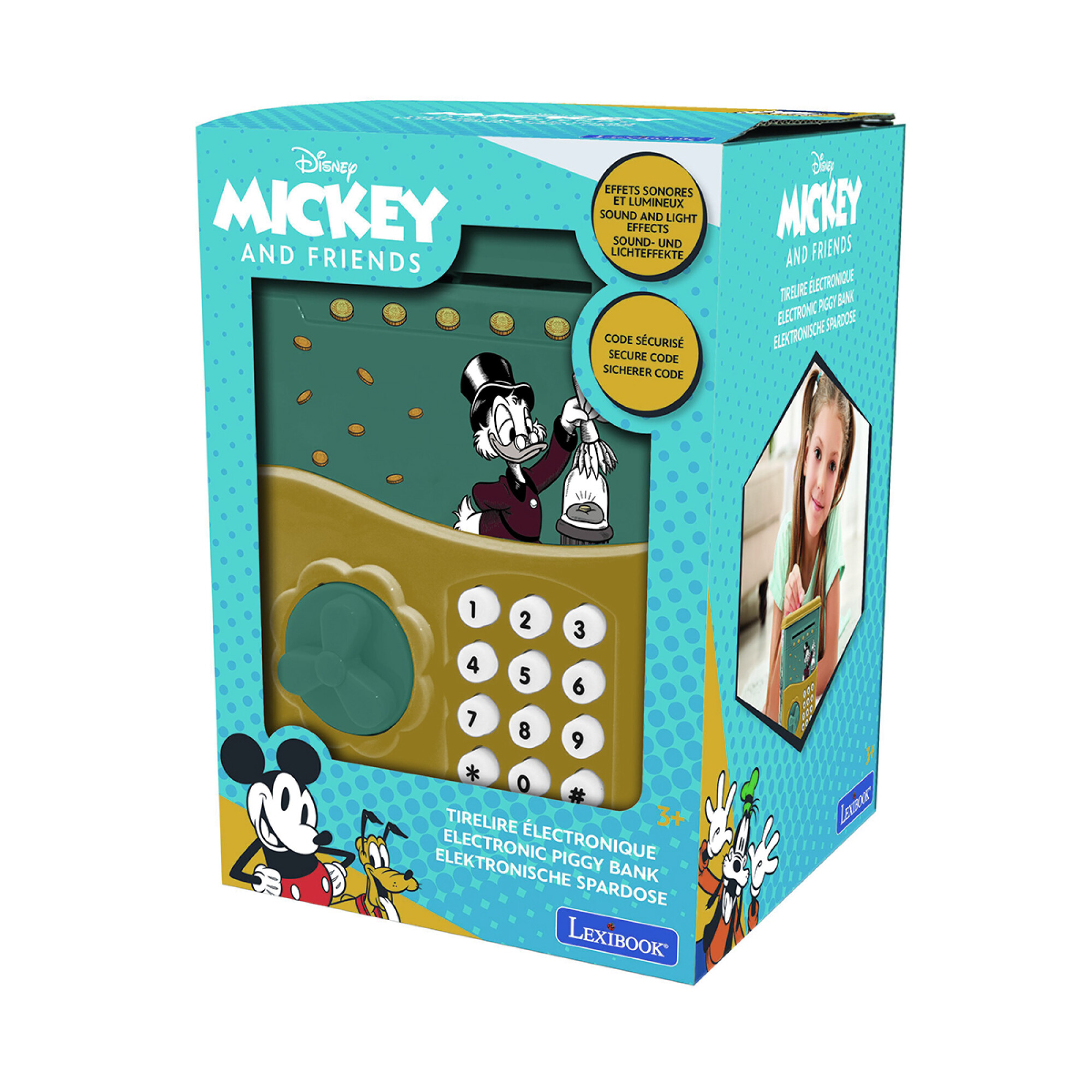 Alcancía Eléctrica Infantil Disney Lexibook con Luz y Sonido — Cartoons