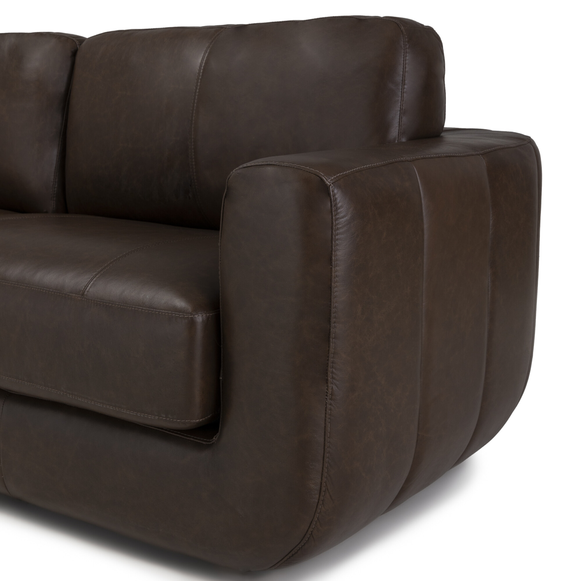 Sofá Copan - Cuero Advanced - 3 cuerpos - Smoke — NYR Uruguay