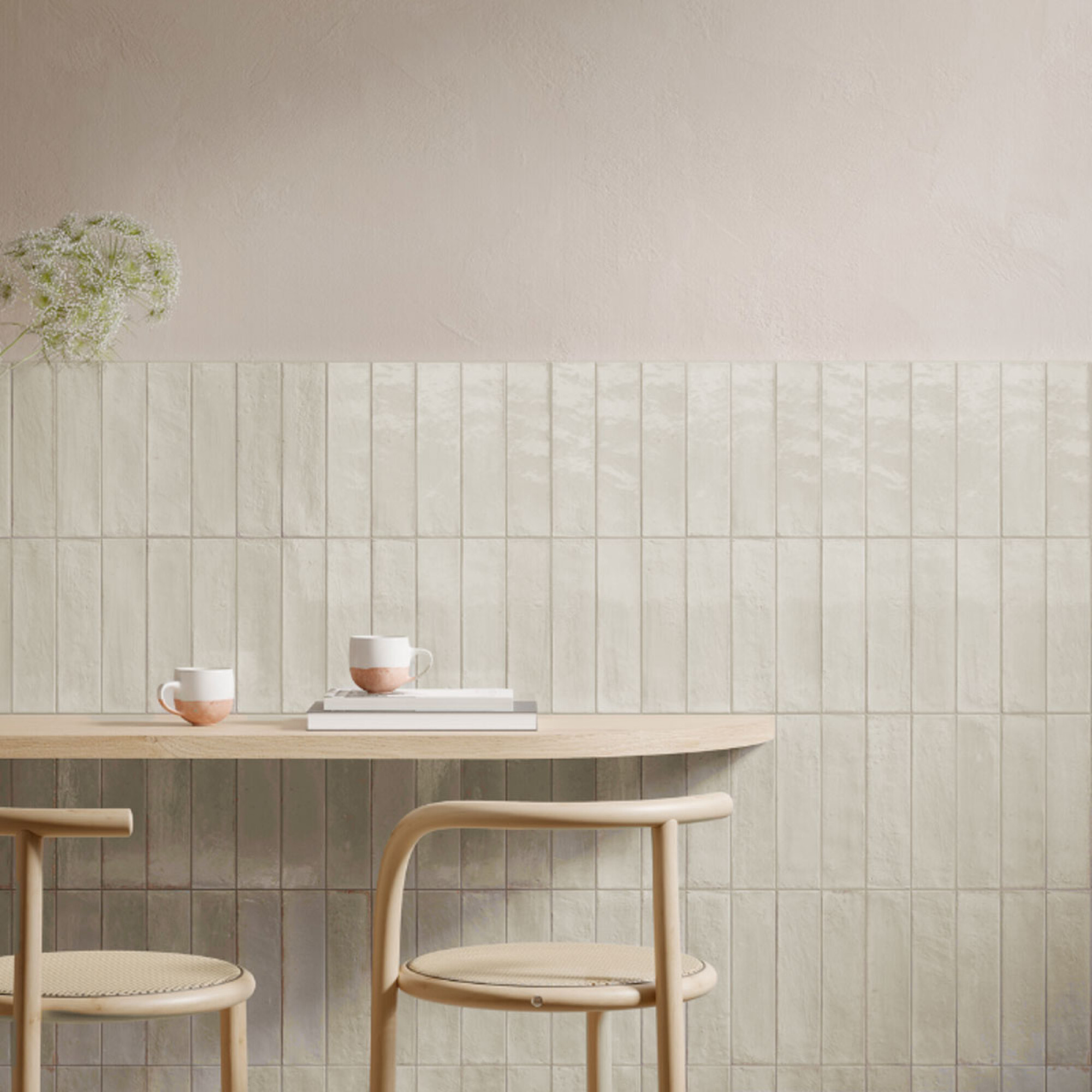 Porcelanato Tipo Brick Beige Brillo 6X24Cm Piso Pared — Acher Cerámicas