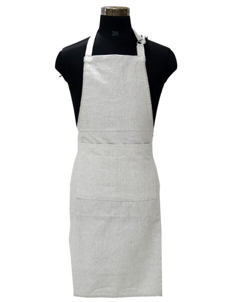 DELANTAL ALGODÓN 60X85CM GRIS — Deco Hogar