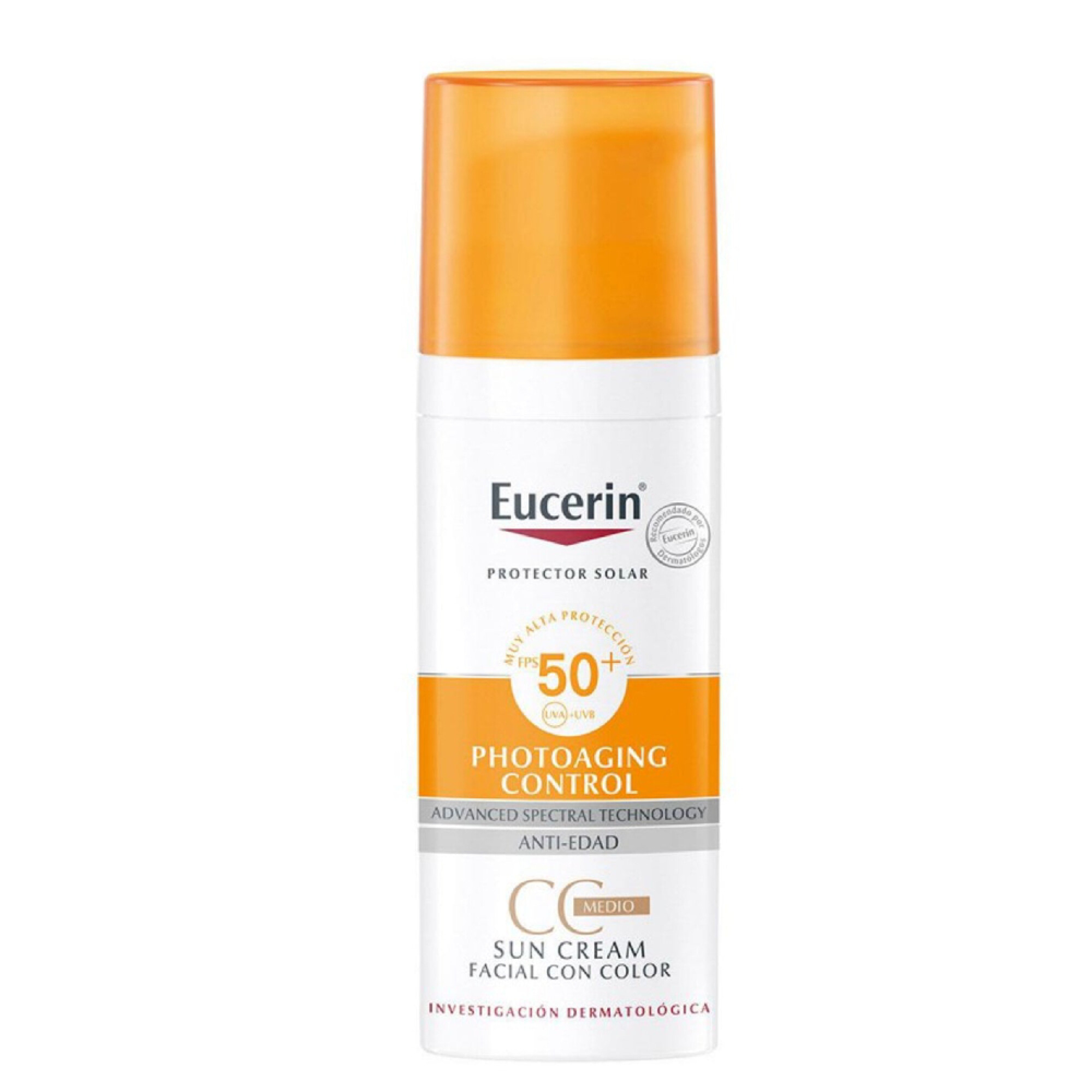 Protector Solar Facial Eucerin Photoaging Control CC Cream FPS50 50ml ...