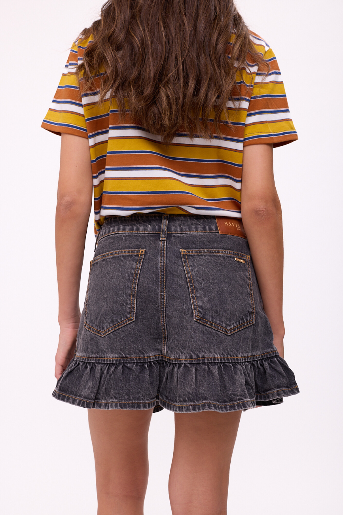 FALDA ULA DENIM - Negro — Savia