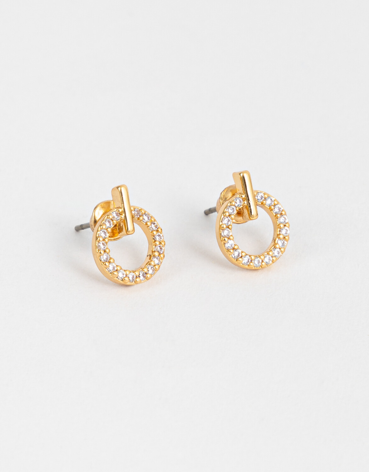 Aros Pasantes Oro Zirconia — Todomoda