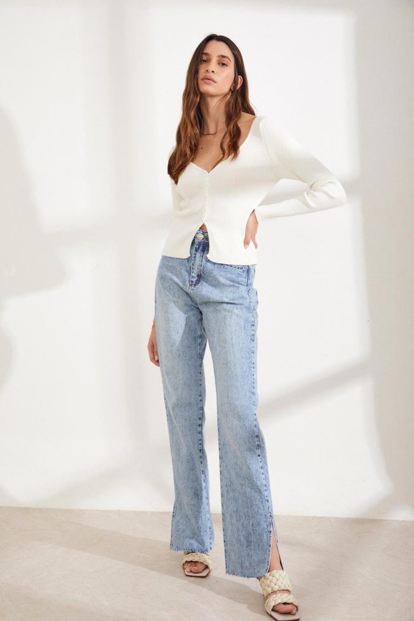 CARDIGAN KAYLA - BLANCO — Maura Store