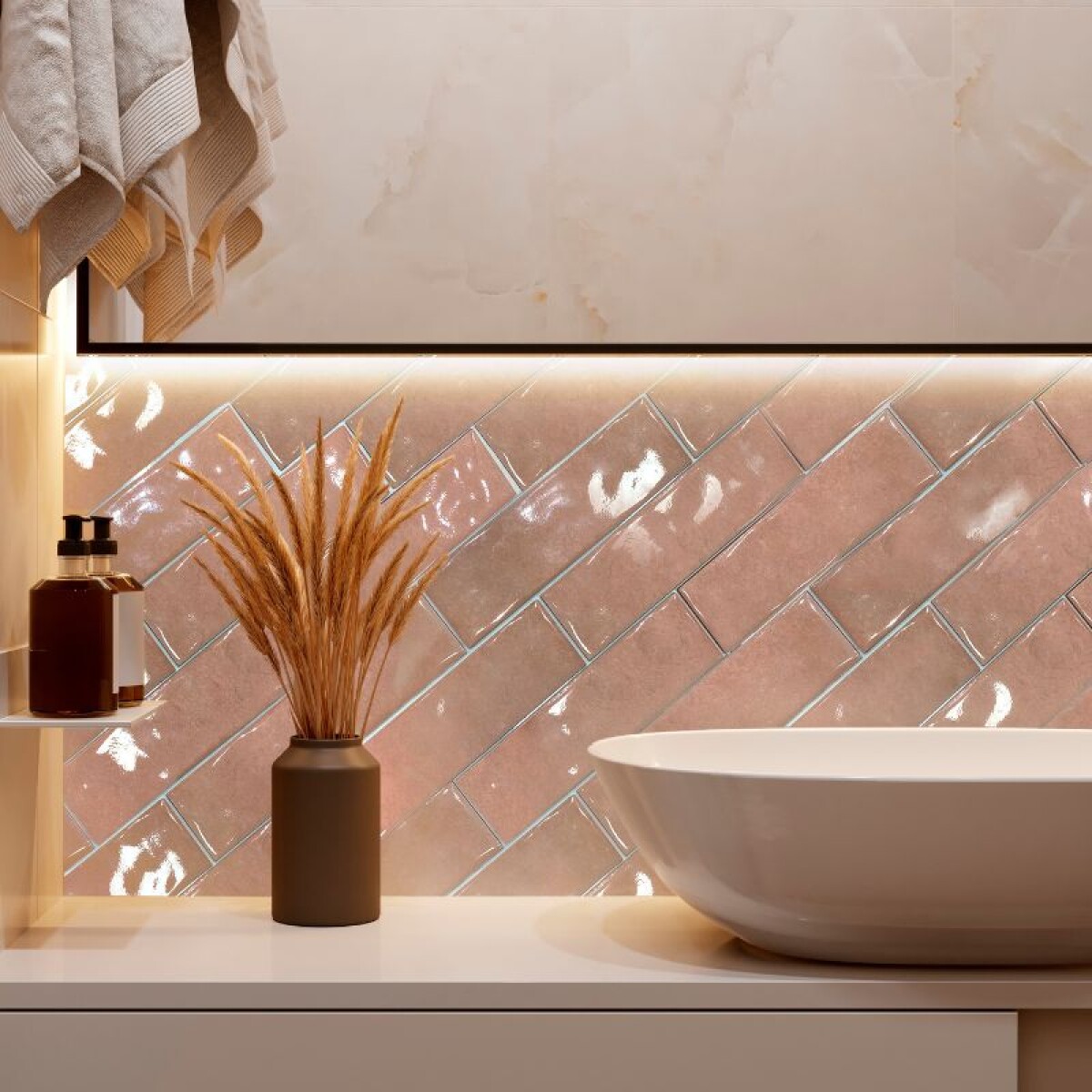 REVESTIMIENTO 7.5 X 25 - LADRILLO AQUARELA ROSE — Barraca 5 Esquinas