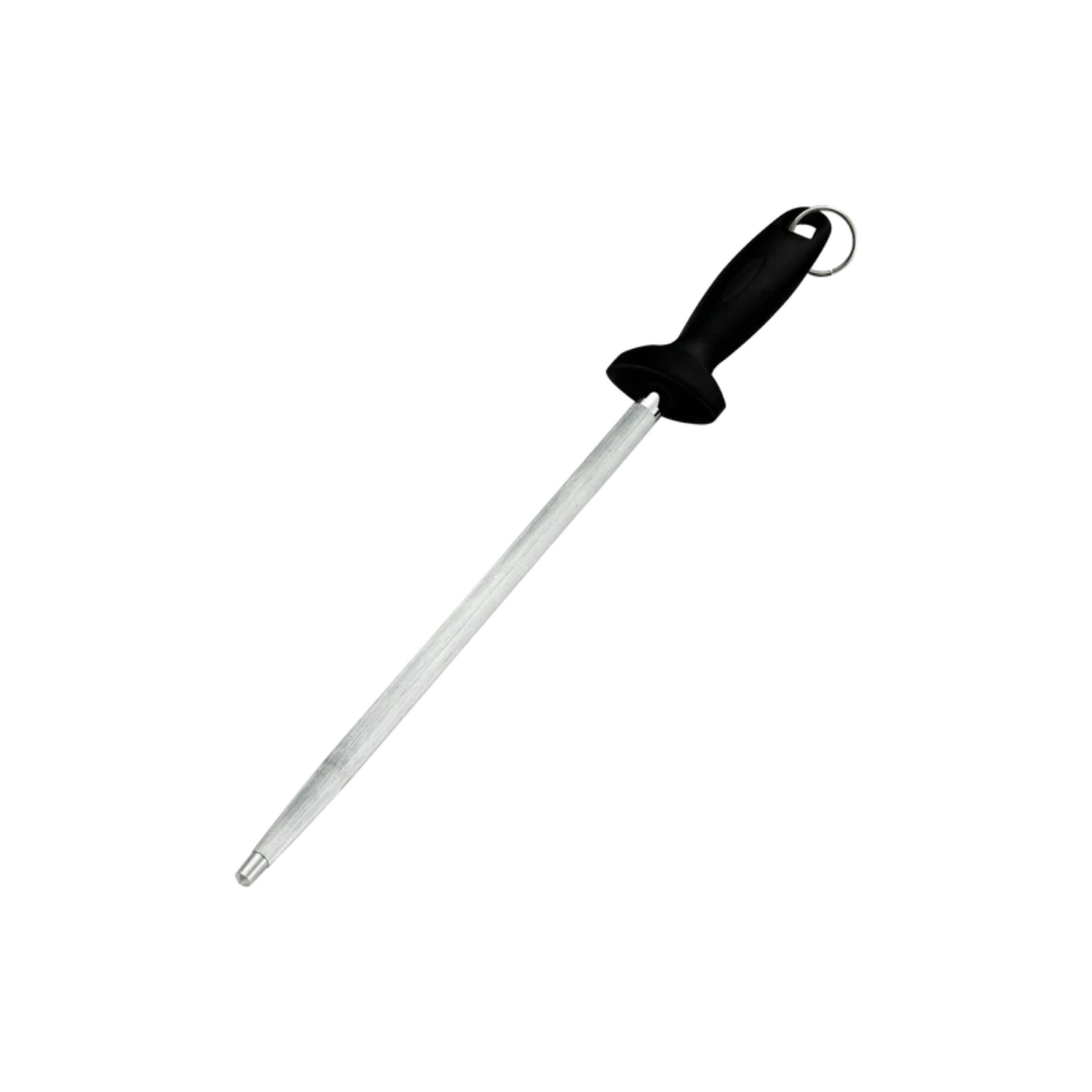 Chaira de Acero Inoxidable Mango Negro 30.5 cm — Santucci