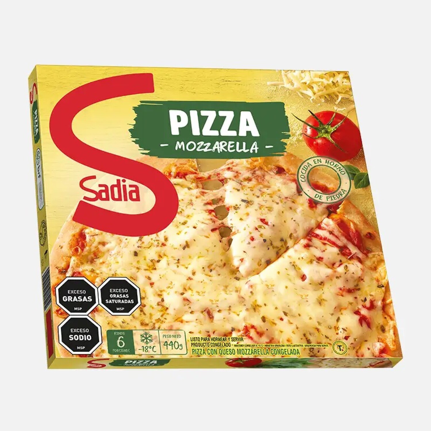 PIZZA SADIA MUZZARELLA 440G — Hola Congelados