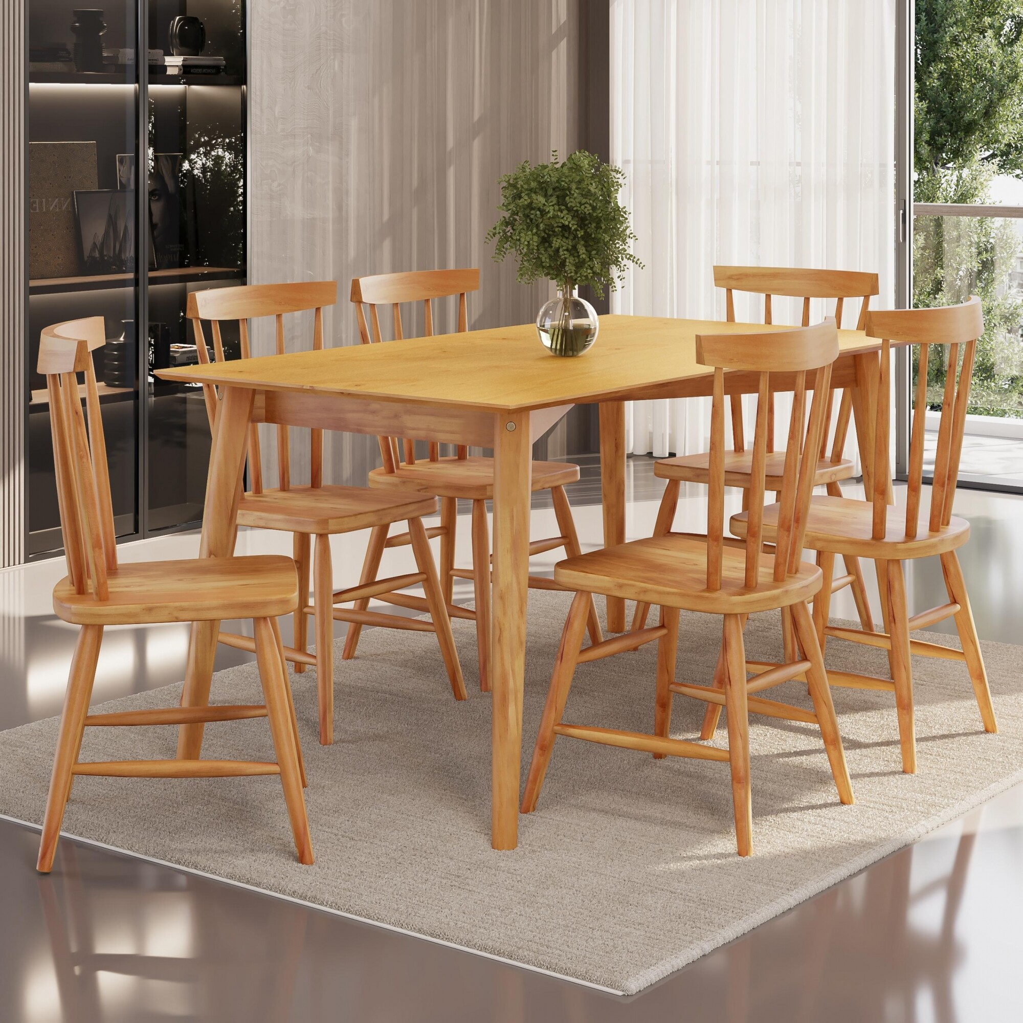 Juego de comedor 6 Sillas - Udine - Natural — Rustico Hogar