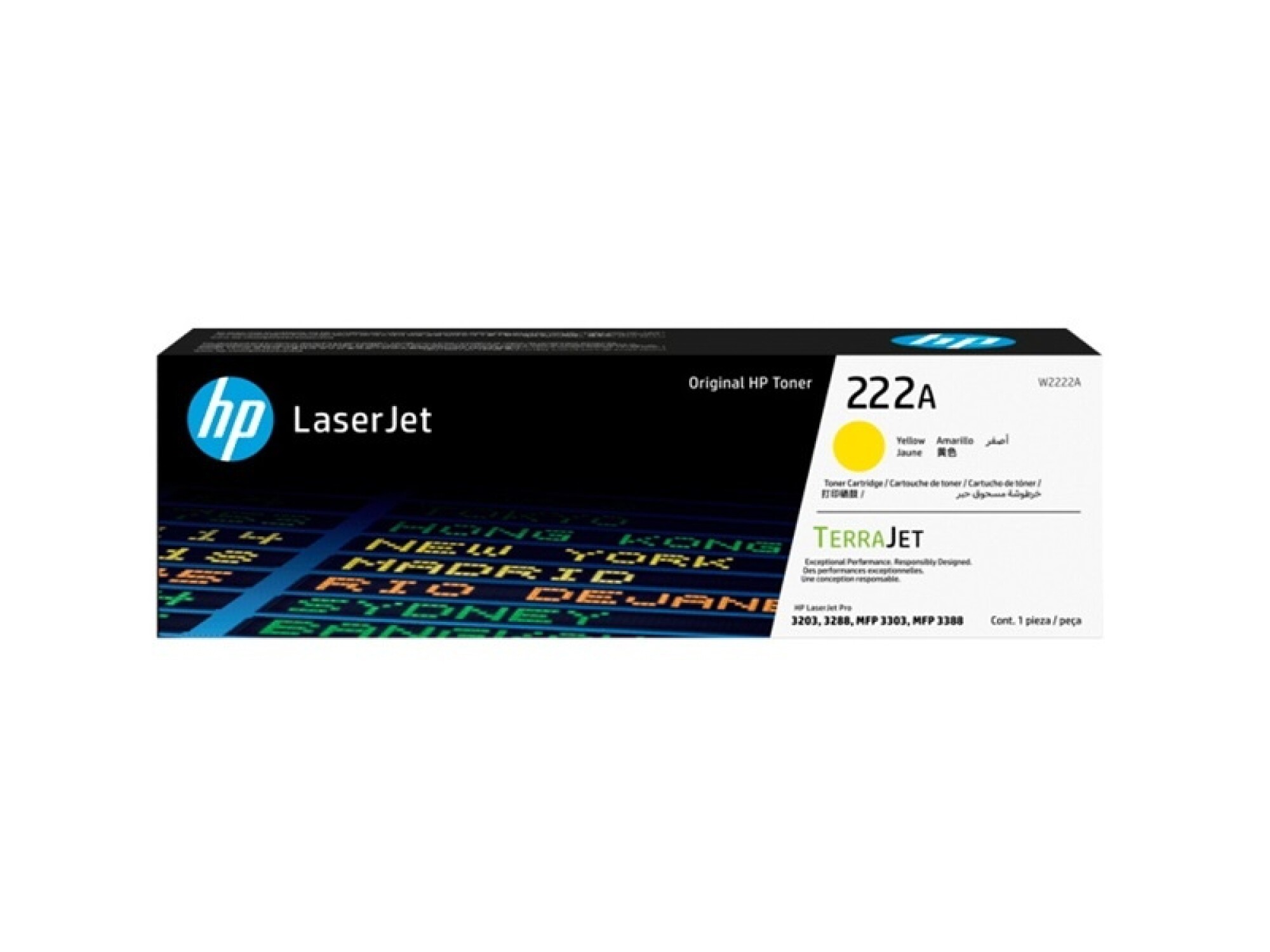 HP - 222A - Toner cartridge - Yellow - ORIGINAL LASERJET TONER CART ...
