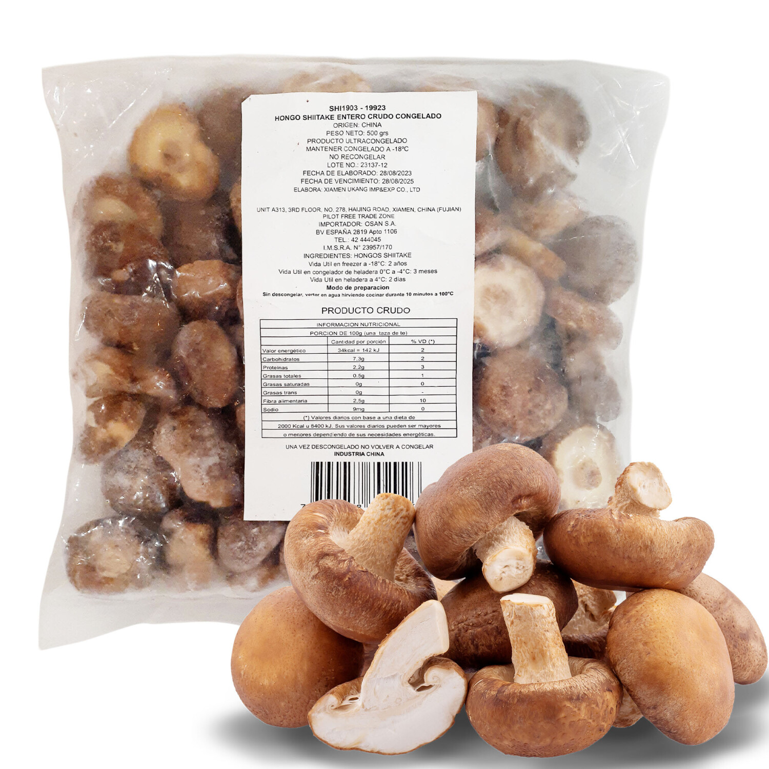 Hongos Shiitake 500g — Hola Congelados