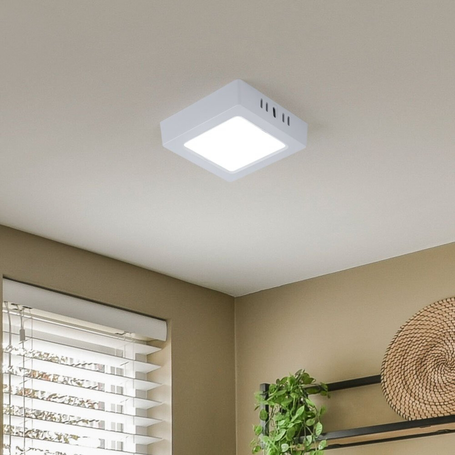 Set X12 Plafon Led 18w Panel Cuadrado 21x21 Spot Luz Neutra — Atrix