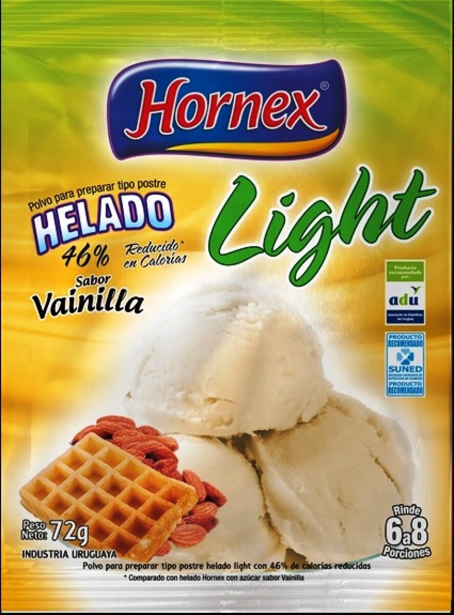 HELADO POLVO HORNEX LIGHT 72G VAINILLA — El Clon