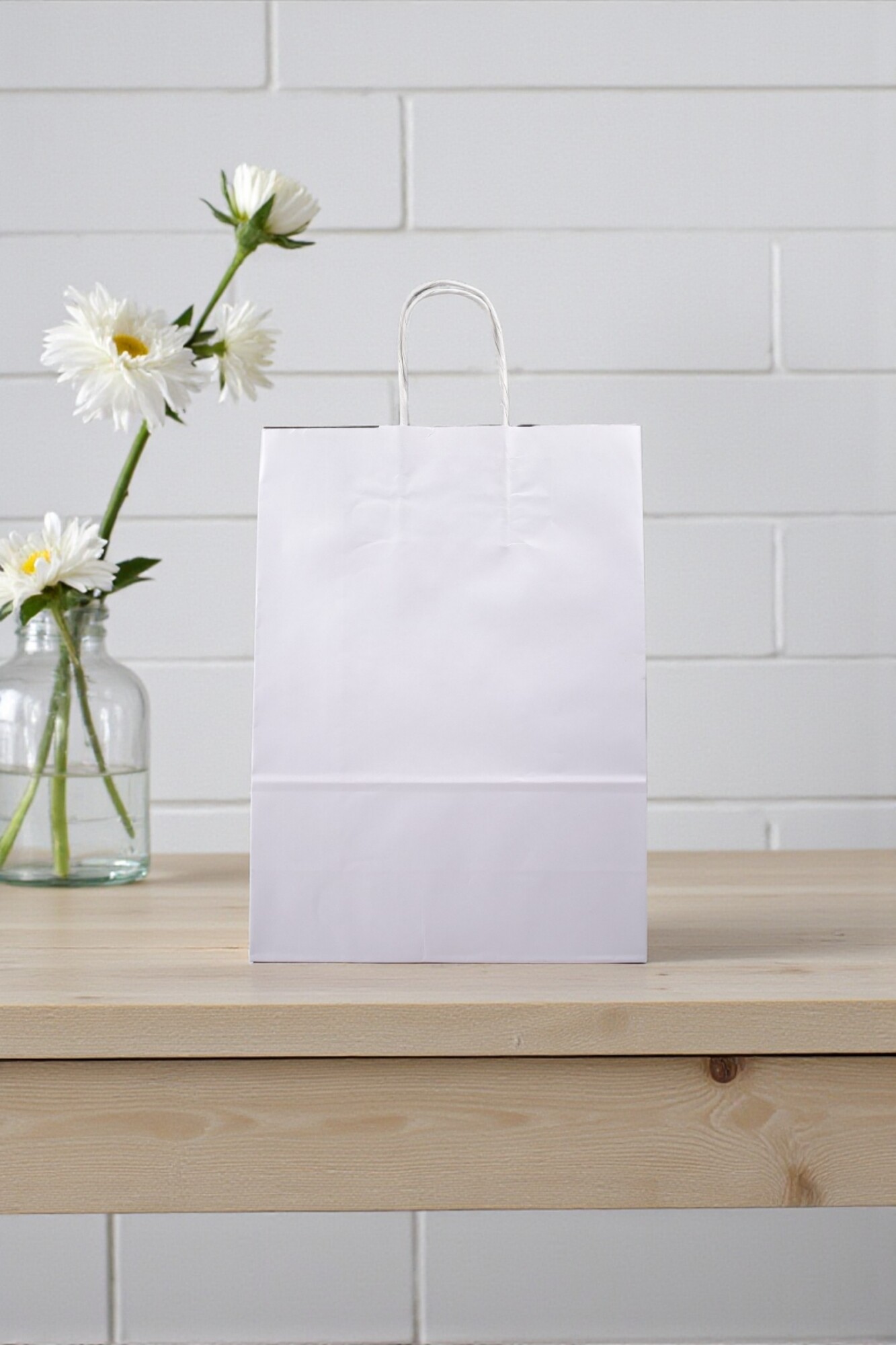 Bolsa lisa luna 22x10x30 cm - BLANCO — PaperPack