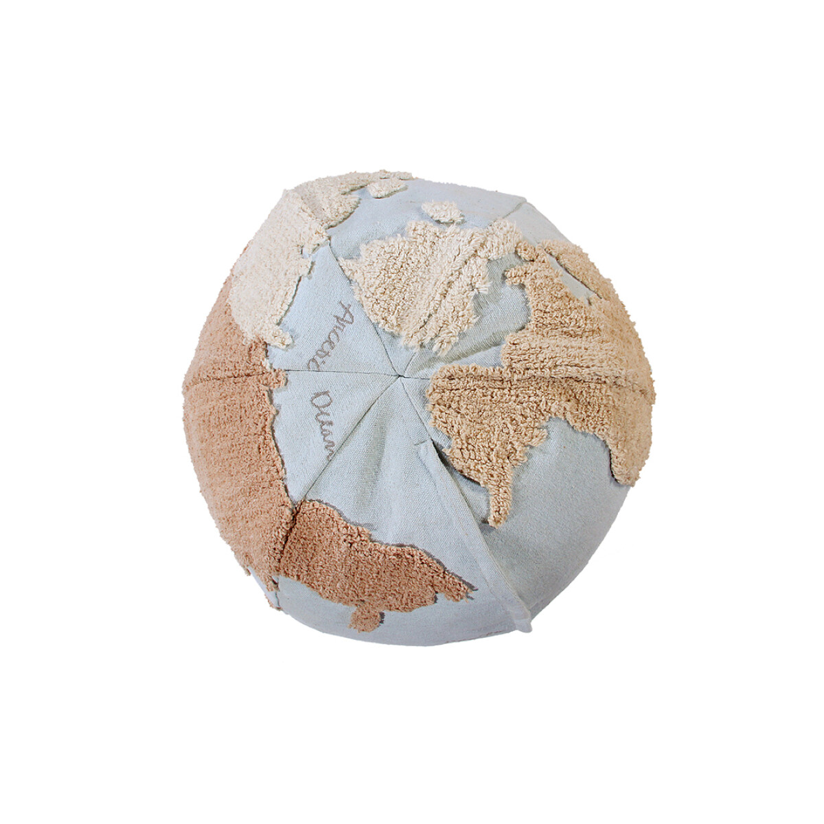 Pouf Lavable - World Map — Walnut