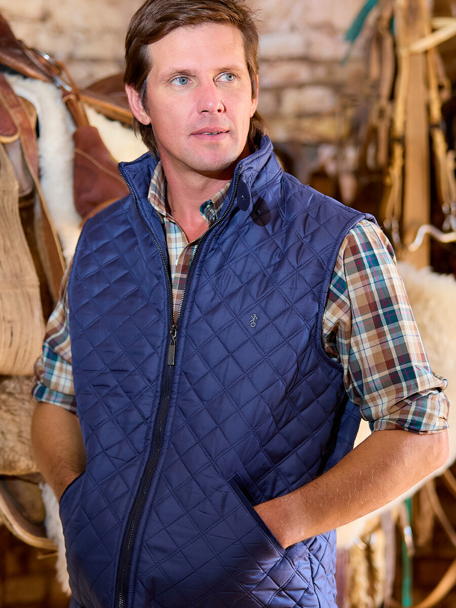 Chaleco Capitoneado Cesar - Azul — Tranquera