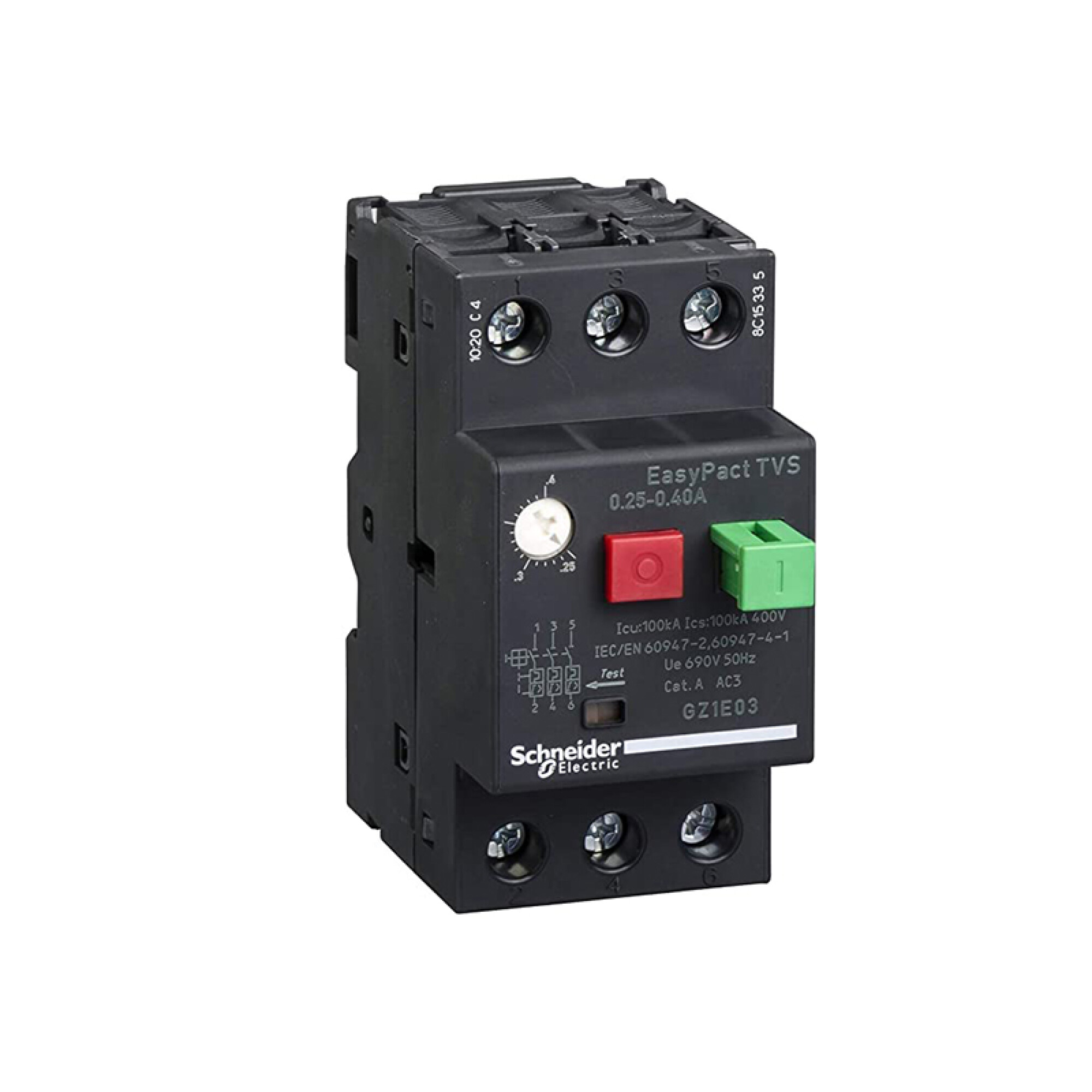 Guardamotor termomagnético DIN 0,25-0,4A - TL2042 — Fivisa