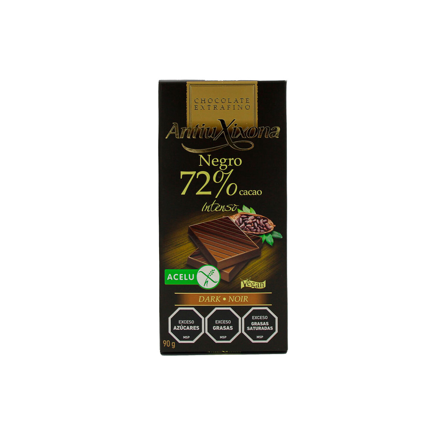 Chocolate Antiuxixona negro 72% cacao 90g — La Molienda