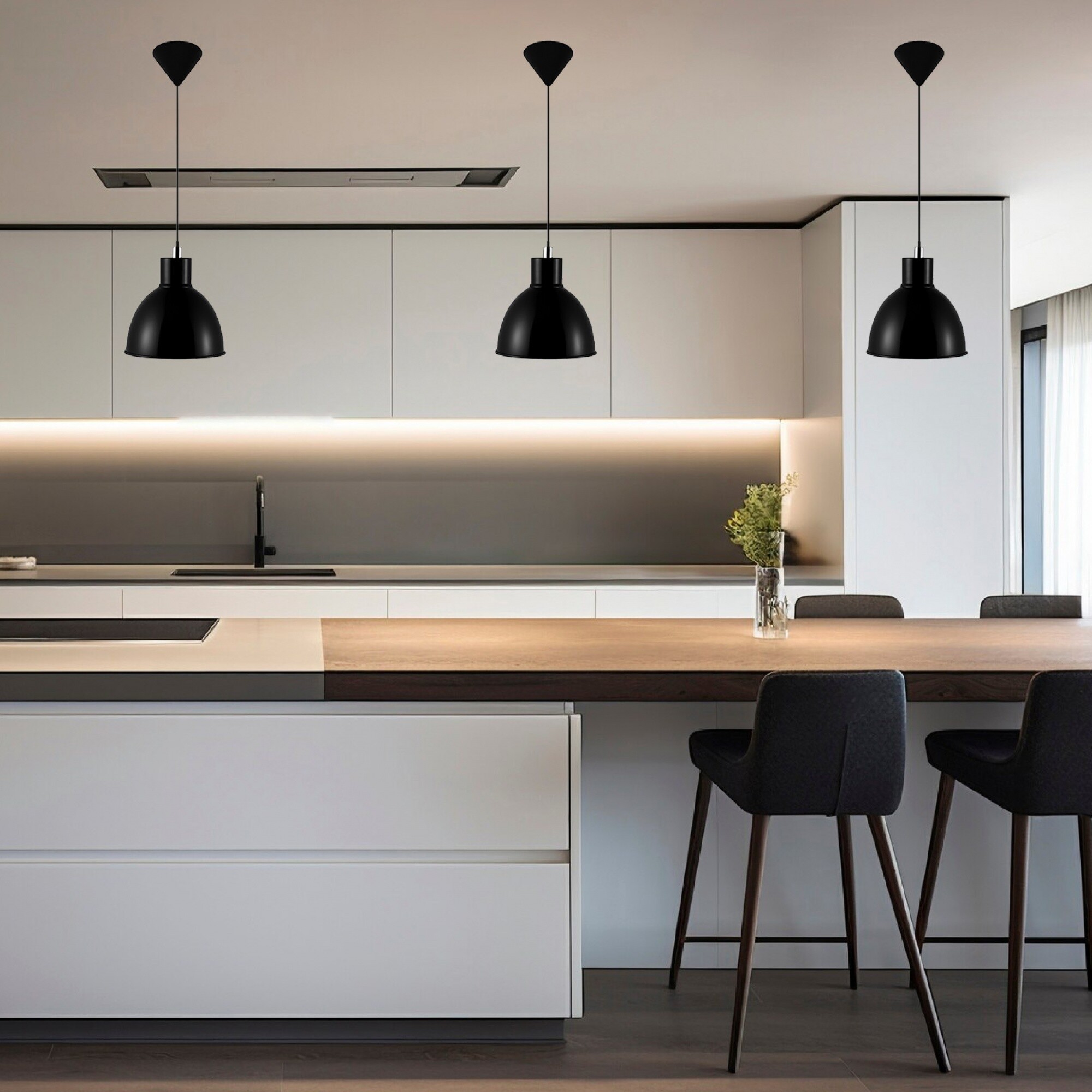 Lámpra Colgante Alpha Negro — Serlux