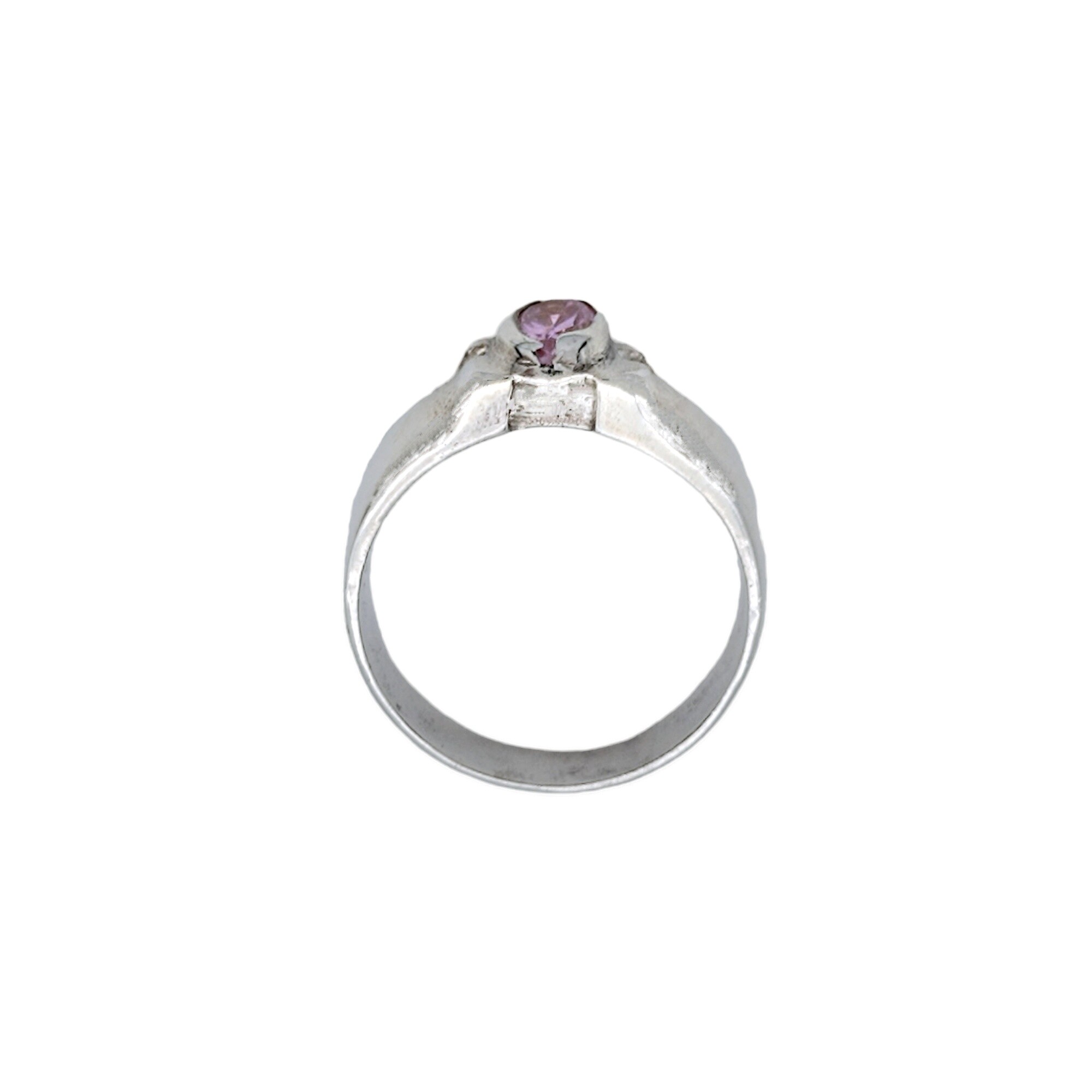 Anillo Solitario-Plata 950-Piedra Zirconia rosa-AN4259 - conpiedra ...