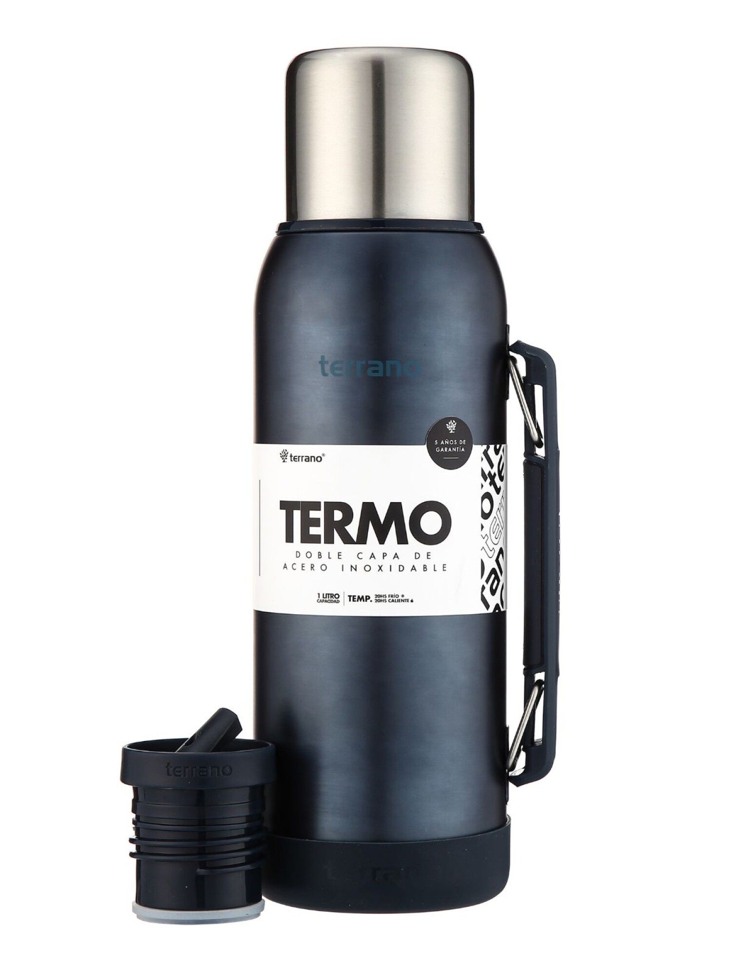 Termo Premium 1lt. Con base de Silicona - Azul Metalizado — Terrano