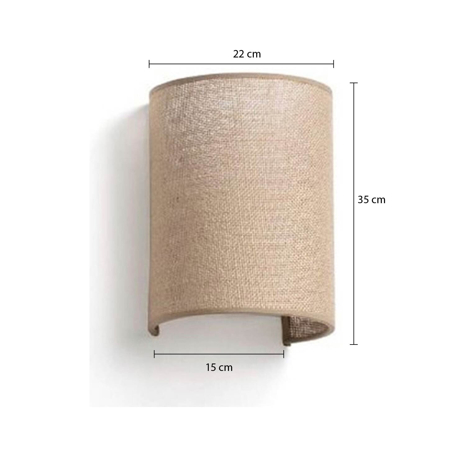 Luminaria de Pared Soto Big Oval Yute — Serlux