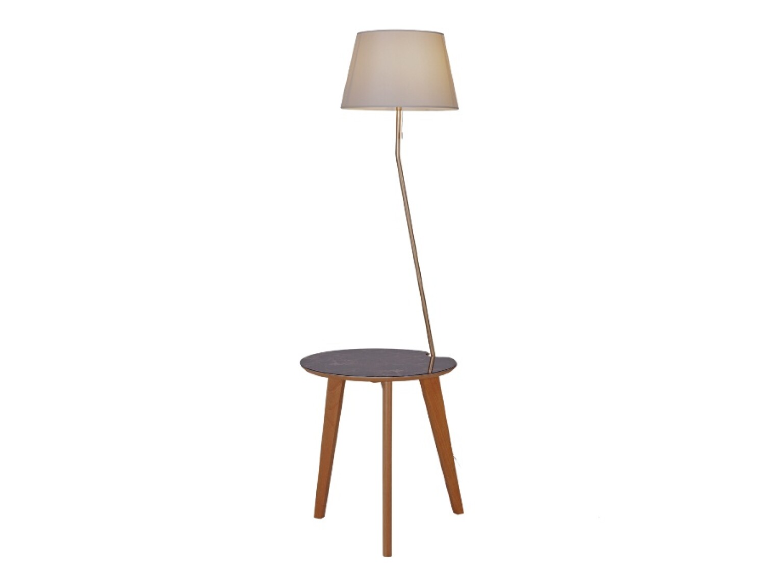 VELADOR DE PIE TRIA CON PANT BEIGE Ø40 E27 — Luminotecnia