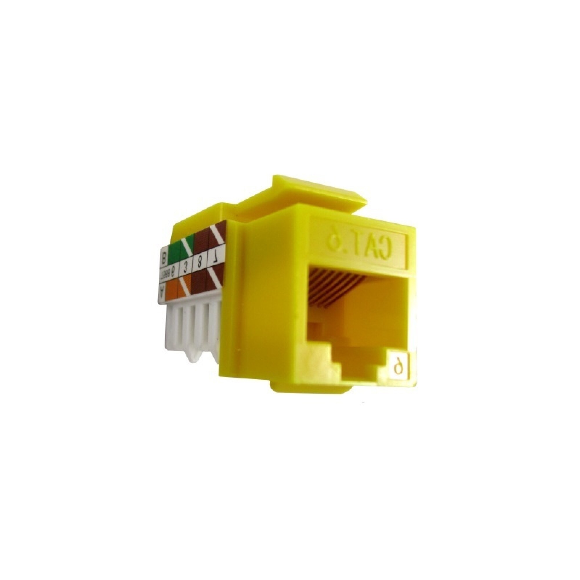JACK RJ45 CAT 6 AMARILLO NUEVO — Luminotecnia