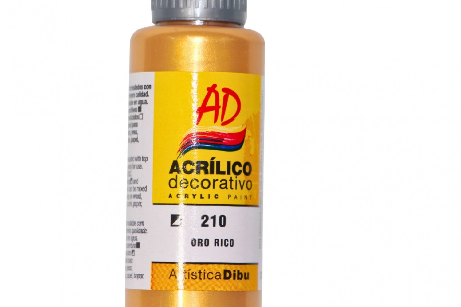 PINTURA ACRILICA ARTISTICA DIBU 60 ML. DIFERENTES COLORES - COLOR ORO ...