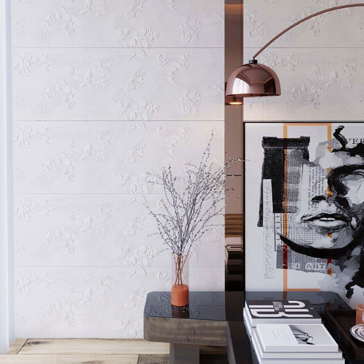 Revestimiento Decorado Blanco Mate Rustico 40X120 Mate Rectificado ...