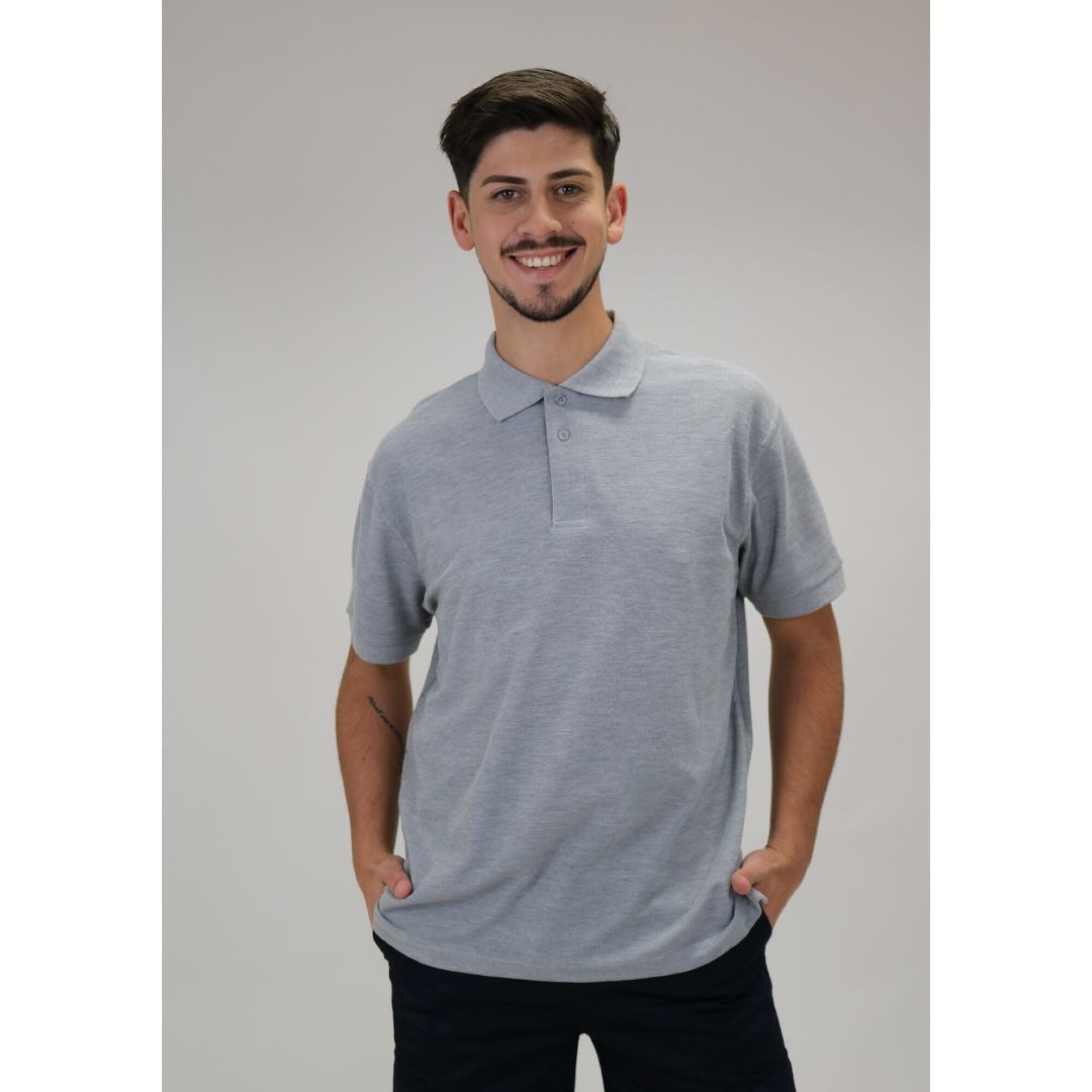 Remera Polo Premium - Gris — TextilShop