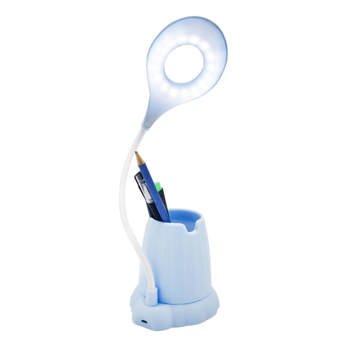 Lampara Tactil Flexible Con Base Porta Lapiz Recargable Led - Color ...