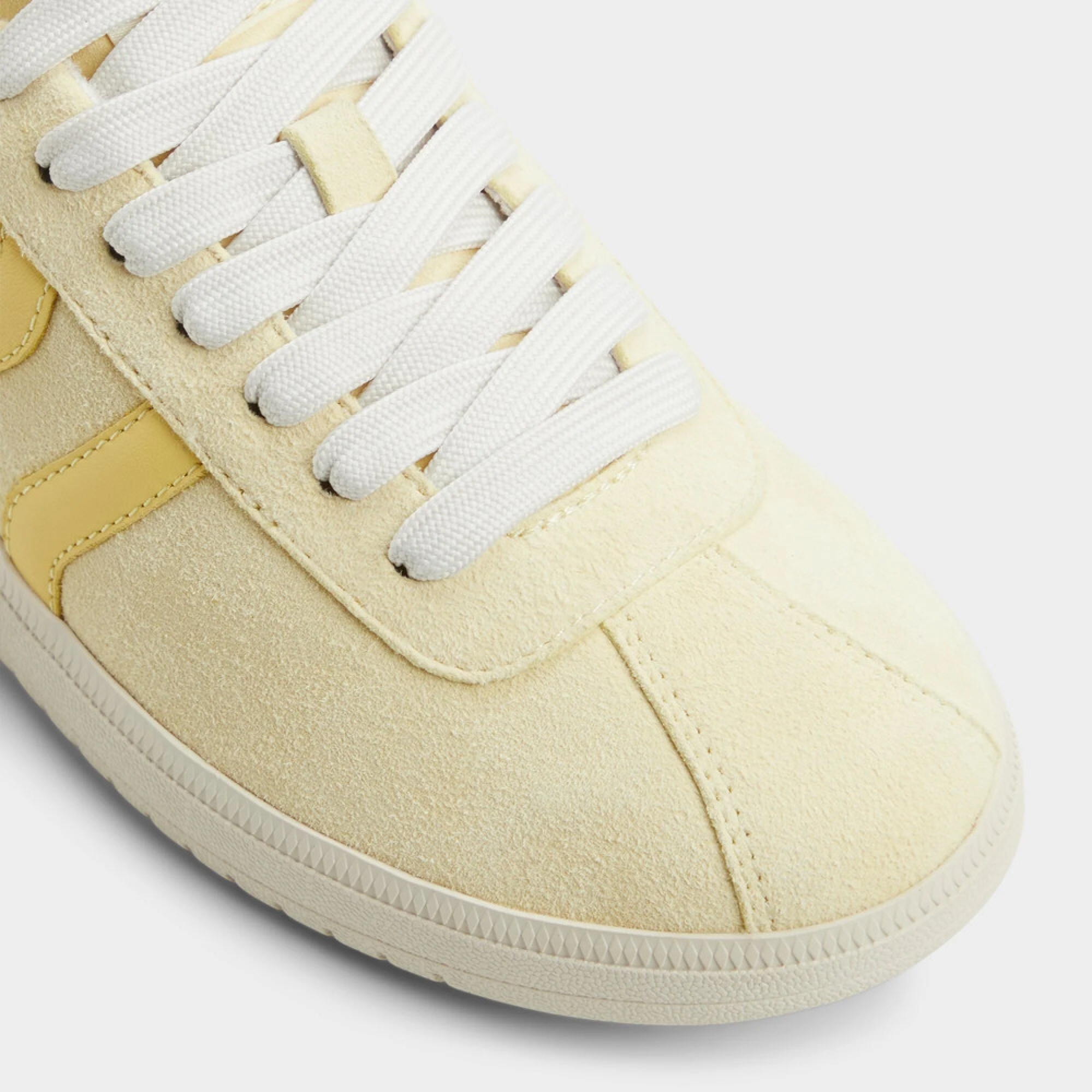 CHICSNEAKER OTHER BLUE LEATHER - LIGHT YELLOW — Sallustro