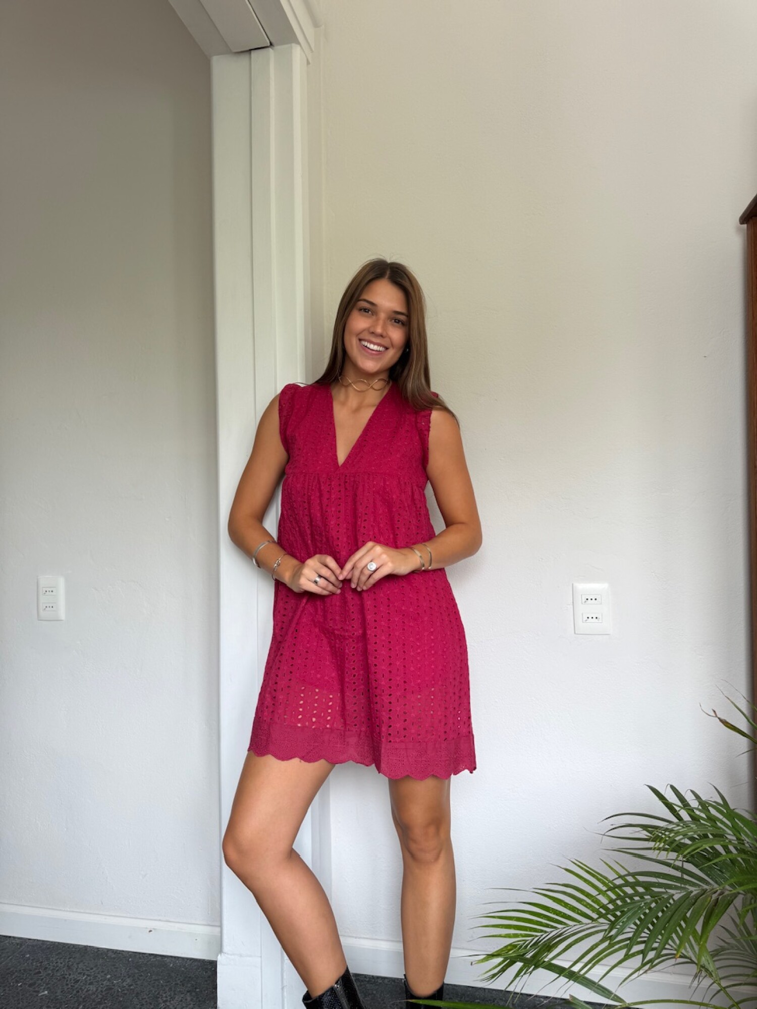 Vestido Ambar - bordó — Bianca Store