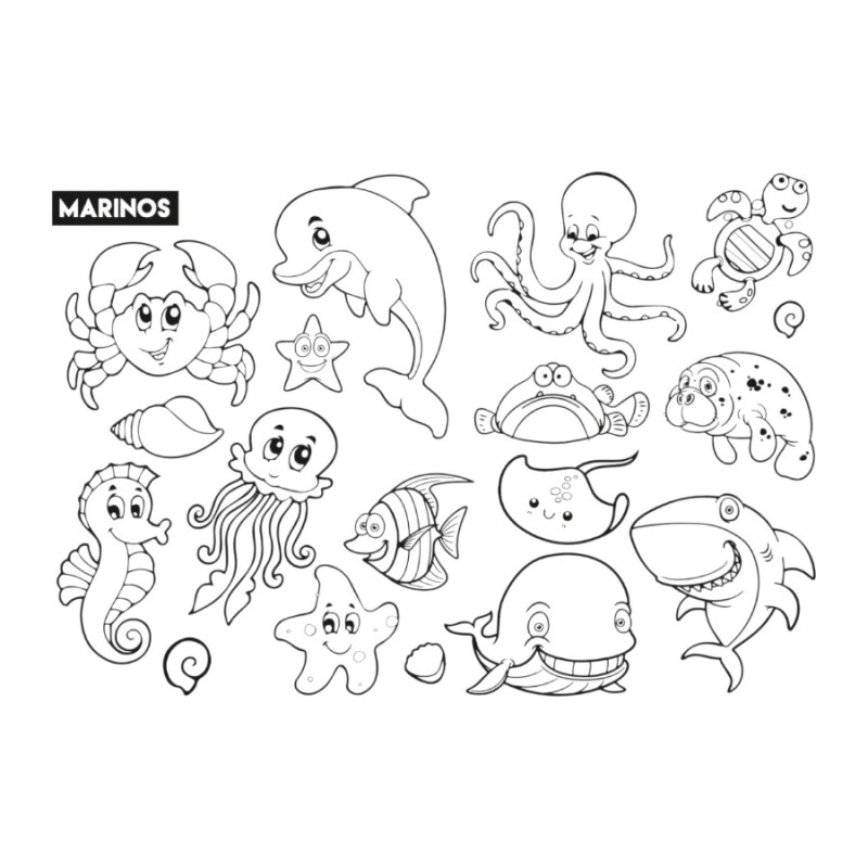 Block animales para colorear Chau Pantallas — AdelEste