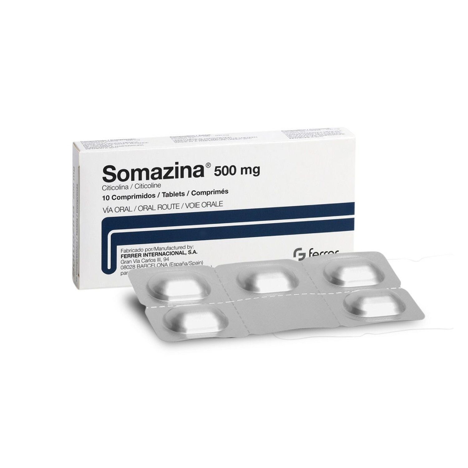 SOMAZINA 500 MG. CJ X 10 COMPRIMIDOS — Farmacenter